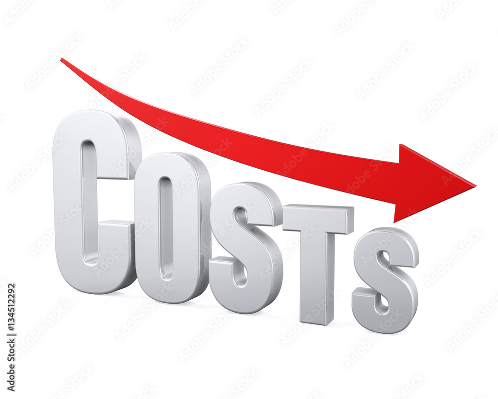 Costs Reduction Concept Stock-Illustration | Adobe Stock