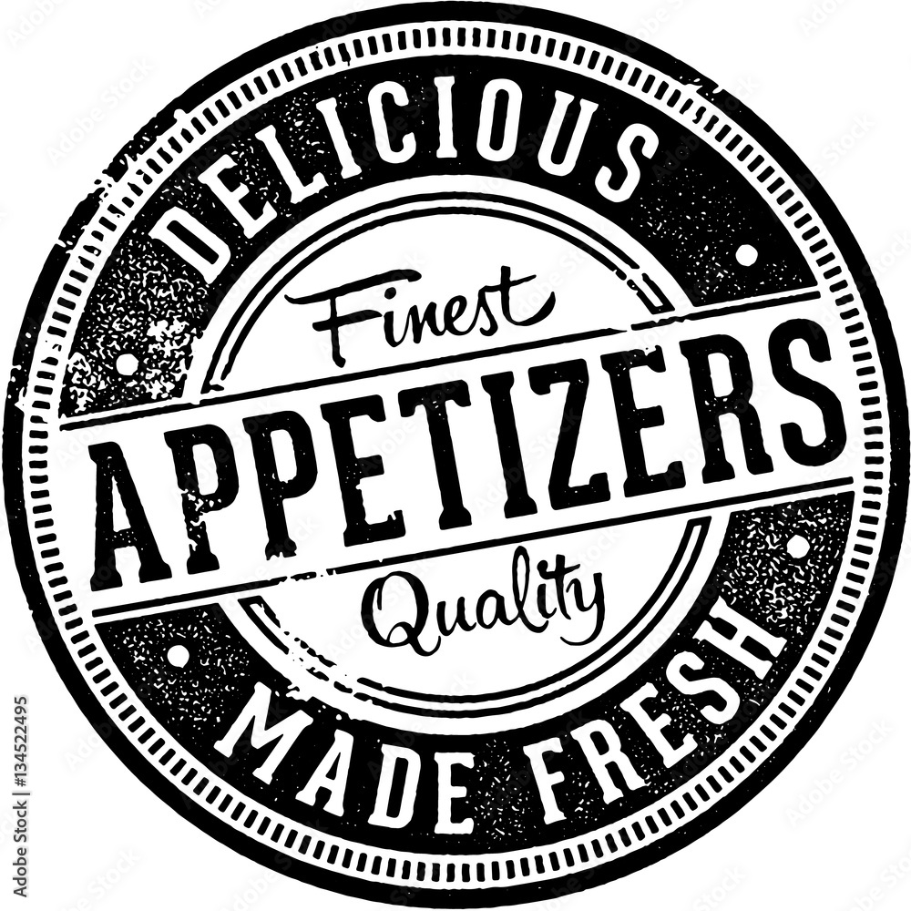 Appetizers Menu Design Stamp Stock Vector | Adobe Stock