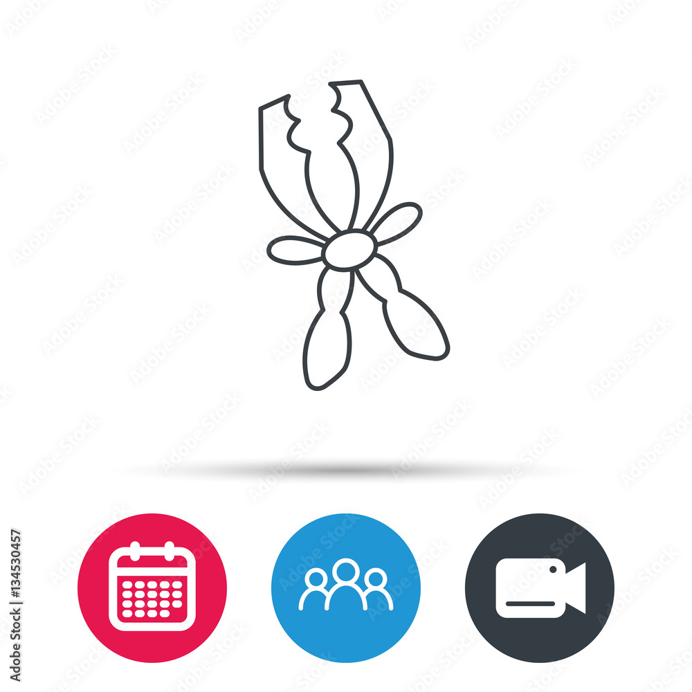 Terminal electrical clips icon. Charging the battery sign. Group of ...