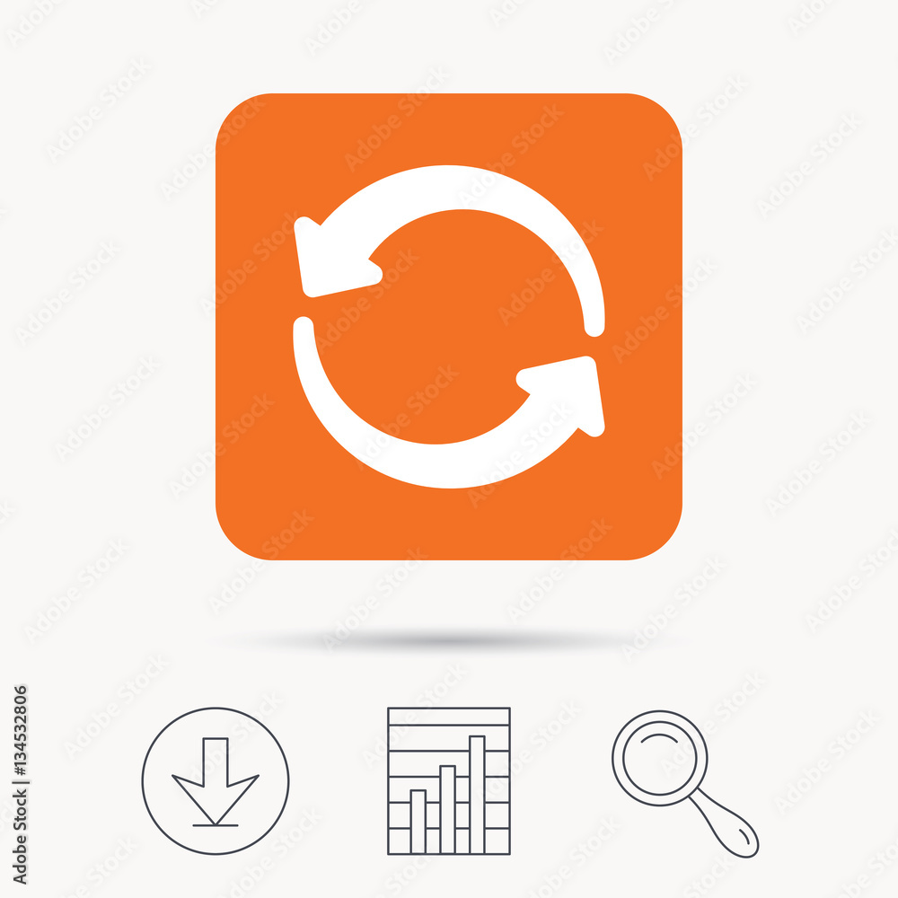 Update icon. Refresh or repeat symbol. Report chart, download and ...