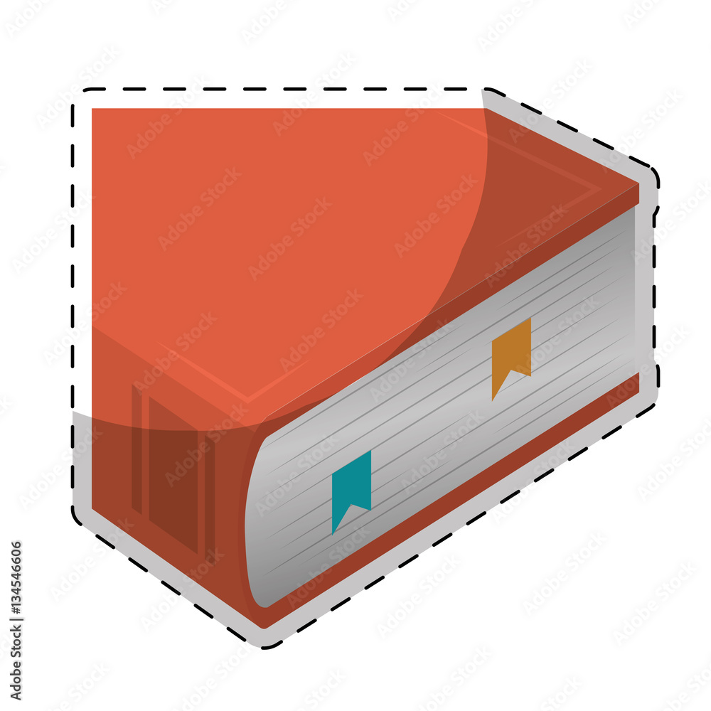 book icon image sticker vector illustration design Stock Vector | Adobe ...