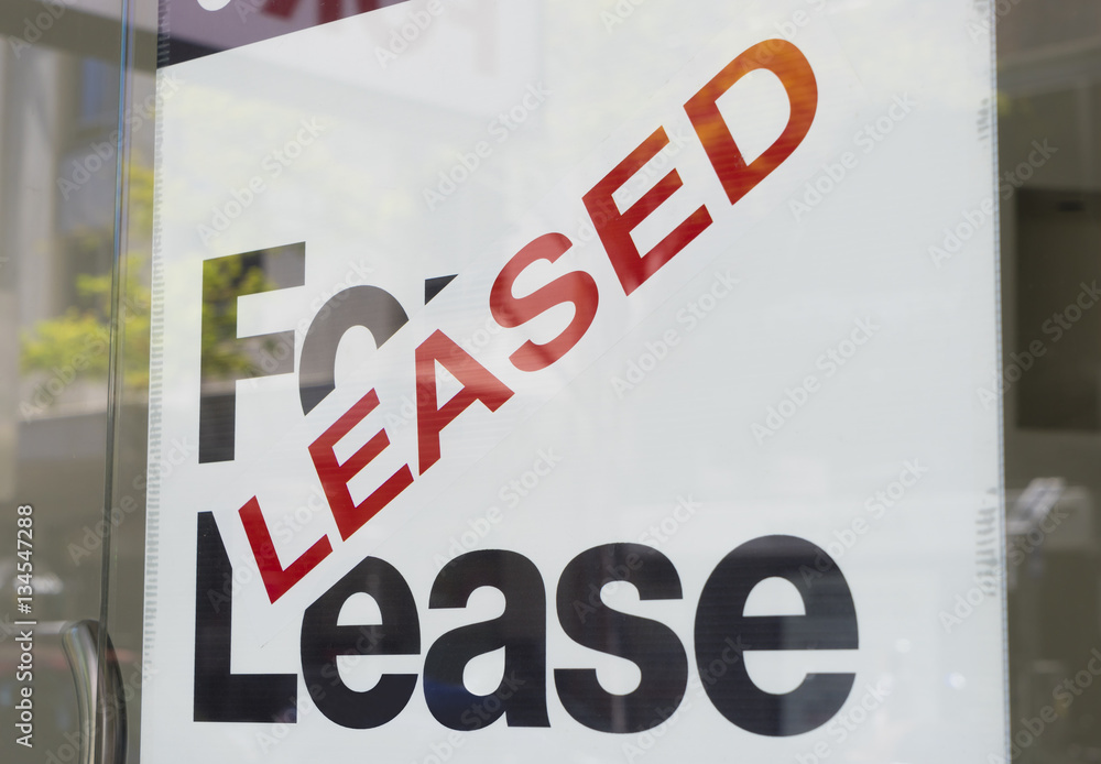 For lease and leased sign Stock Photo | Adobe Stock