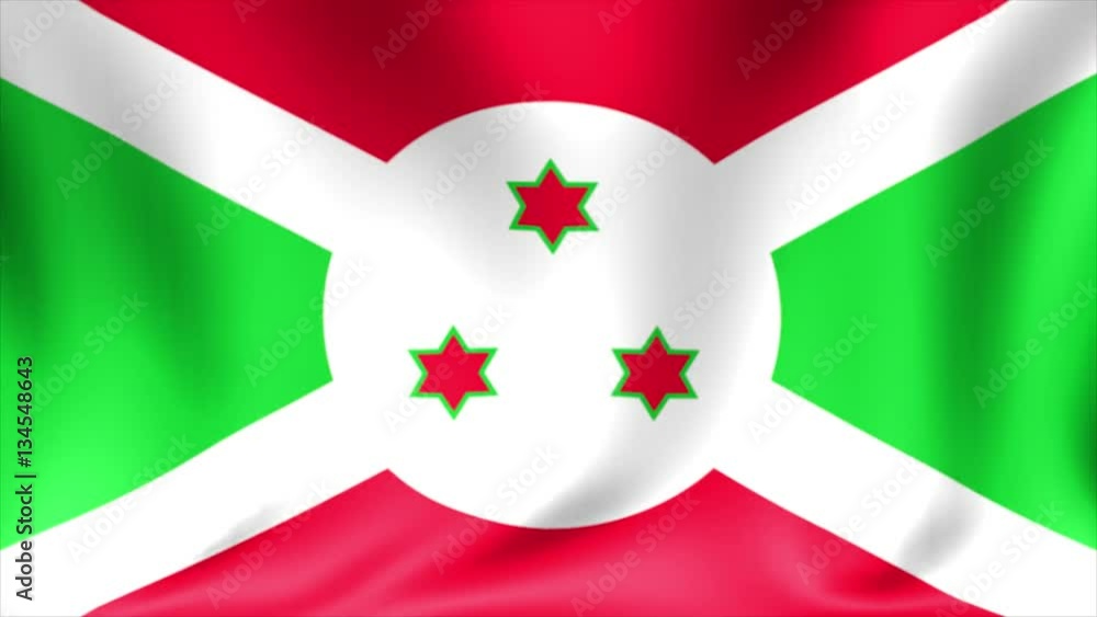 Burundi Flag. Background Seamless Looping Animation. 4K High Definition ...