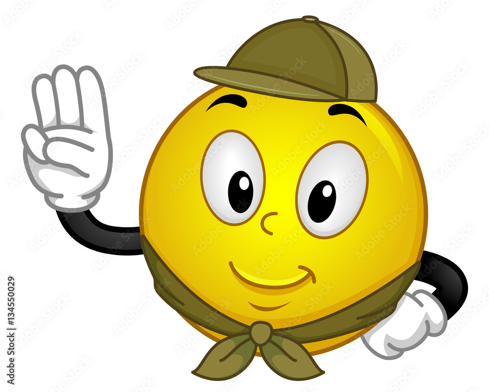 Smiley Boy Scout Pledge Stock Vector | Adobe Stock