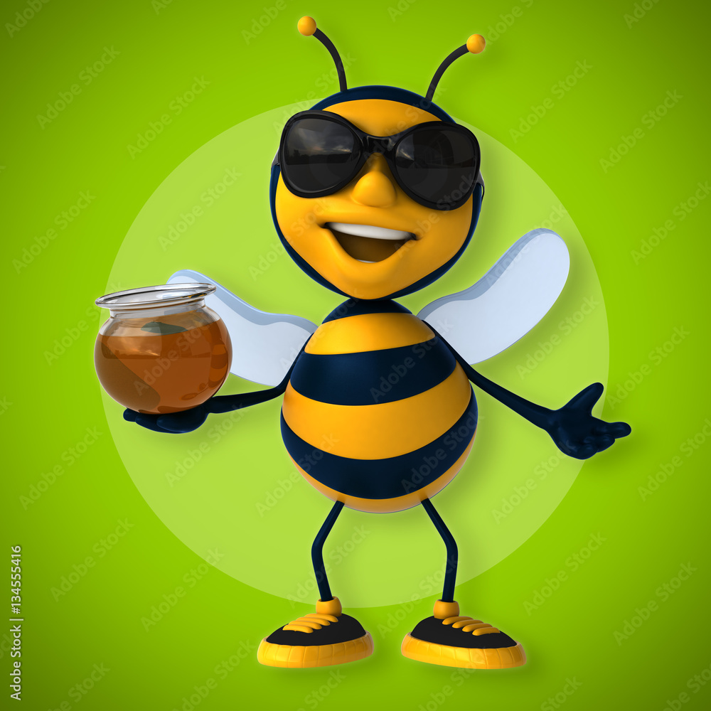 Fun bee Stock Illustration | Adobe Stock