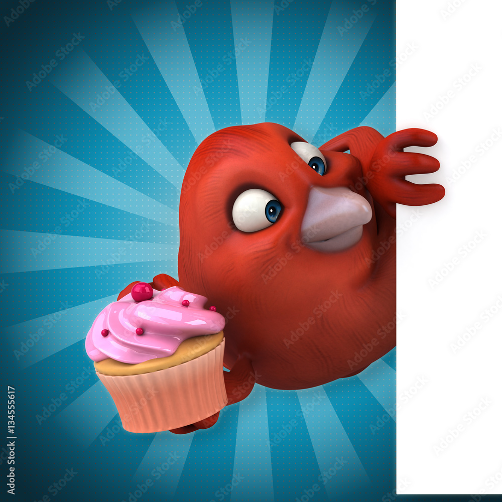 Red bird Stock Illustration | Adobe Stock