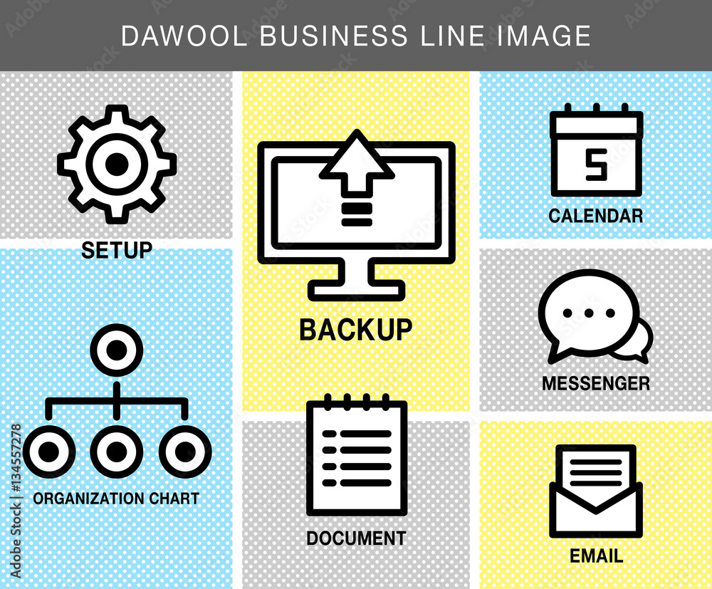 Business Line Icon Set Stock Vector | Adobe Stock