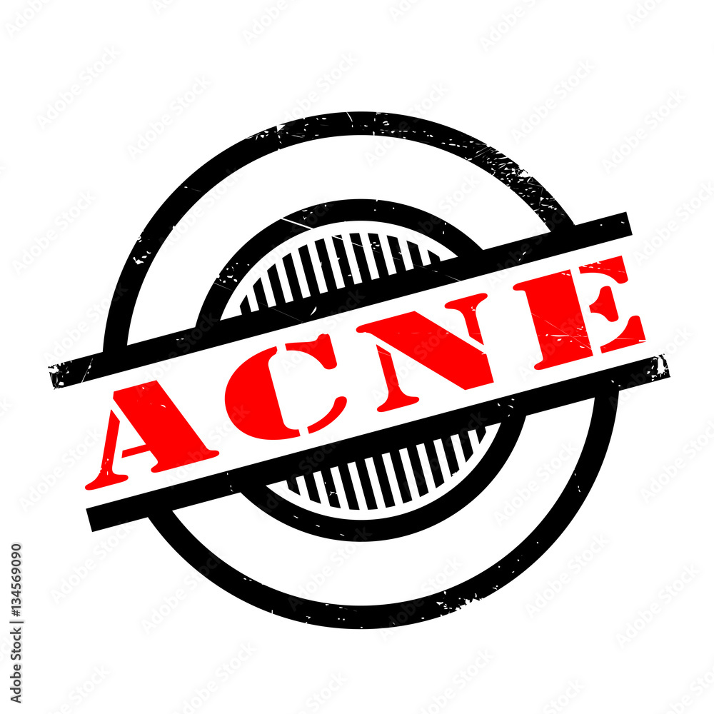 Acne rubber stamp. Grunge design with dust scratches. Effects can be ...