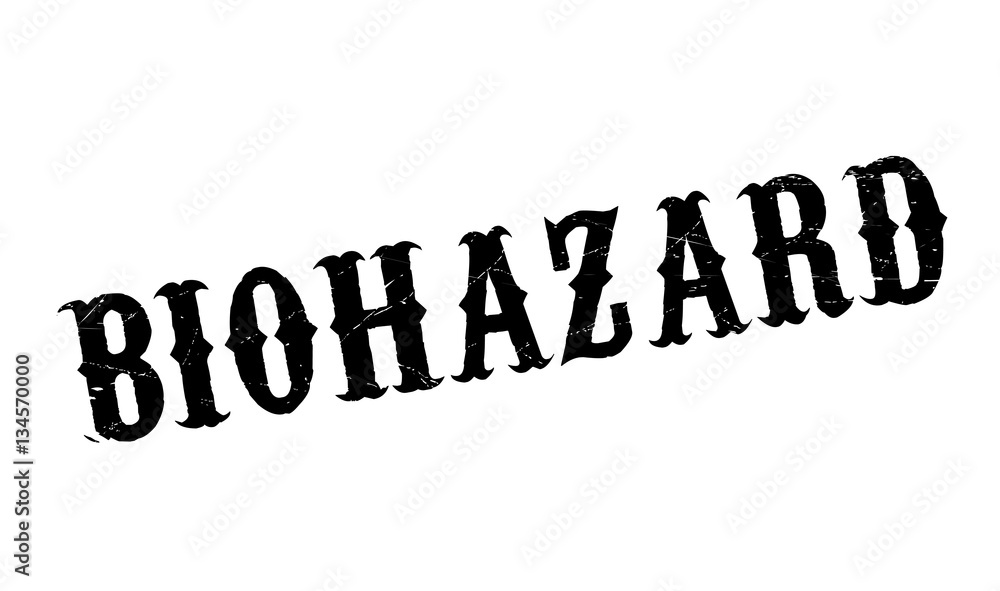 Biohazard rubber stamp. Grunge design with dust scratches. Effects can ...