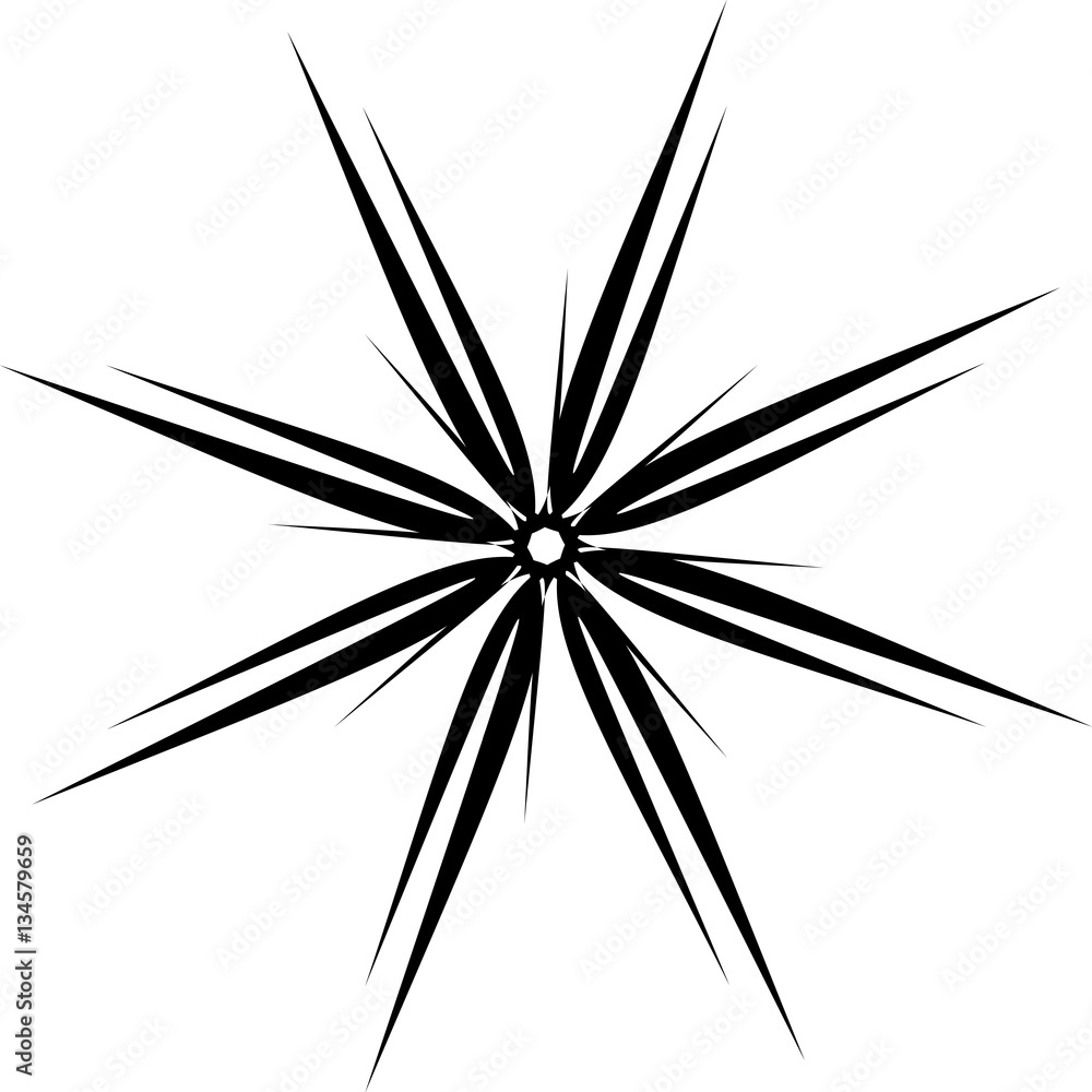 Stylized star shape. Vector illustration. Stock Vector | Adobe Stock