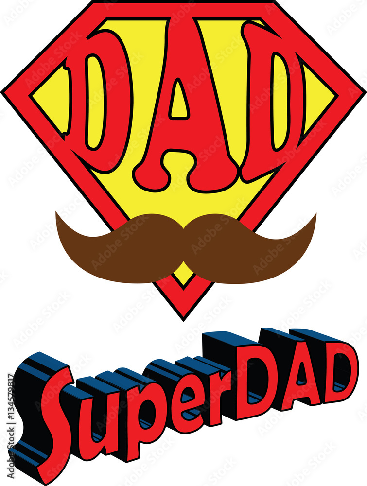 SuperDad logo themed for Father's Day Stock Vector | Adobe Stock