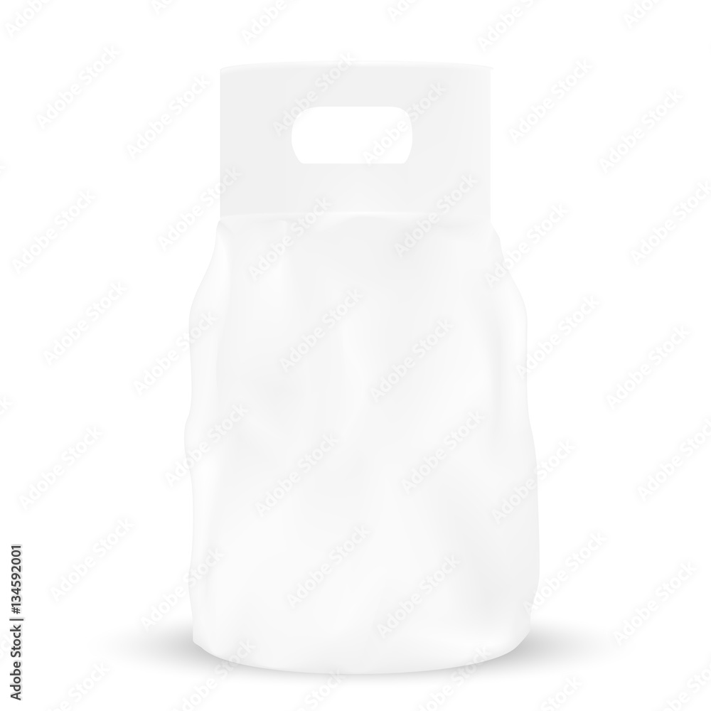 VECTOR PACKAGING: White gray packaging pocket snack bag with hole to ...