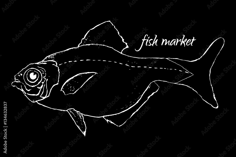 Fish Skeleton Logo Restaurant