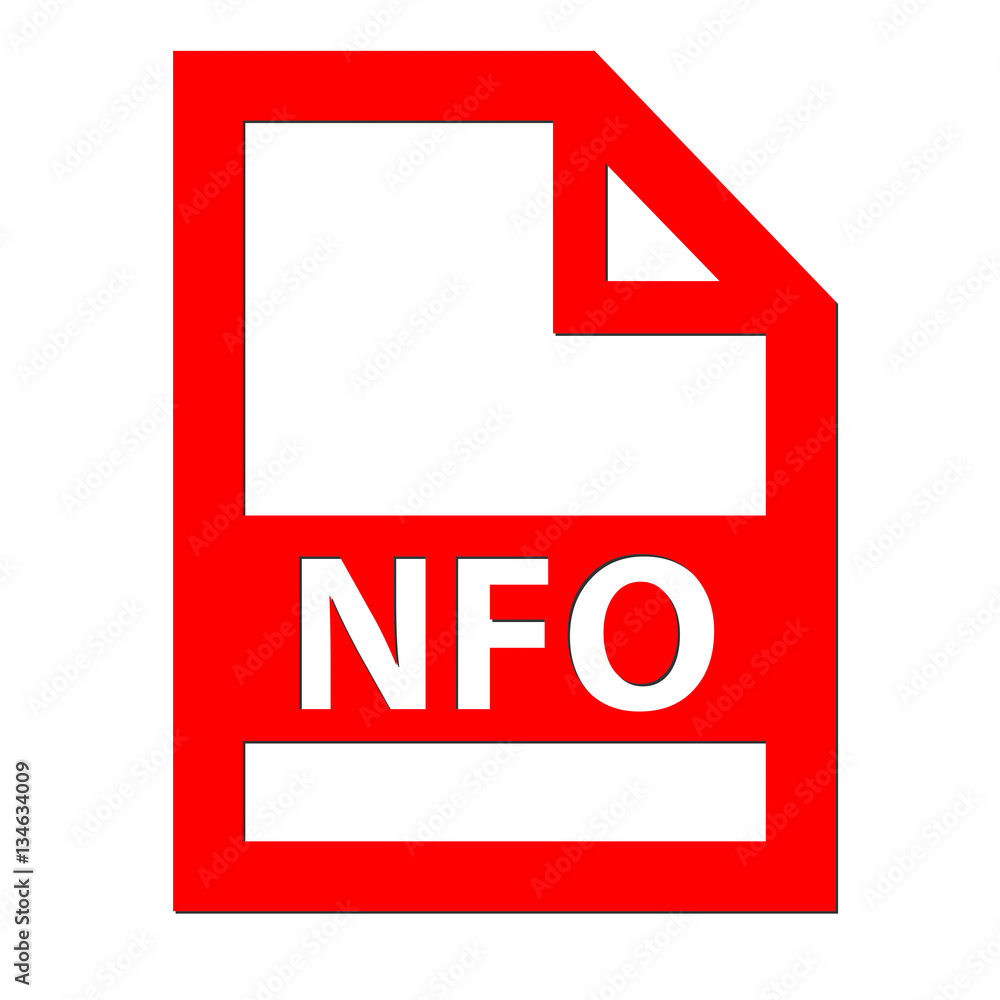NFO file icon Stock Illustration | Adobe Stock