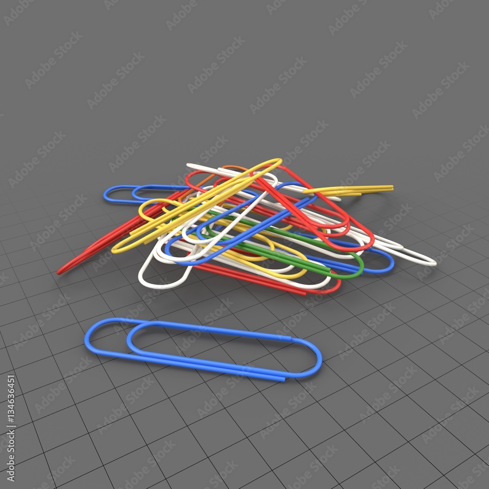 Paperclip 01 Stock 3D asset | Adobe Stock