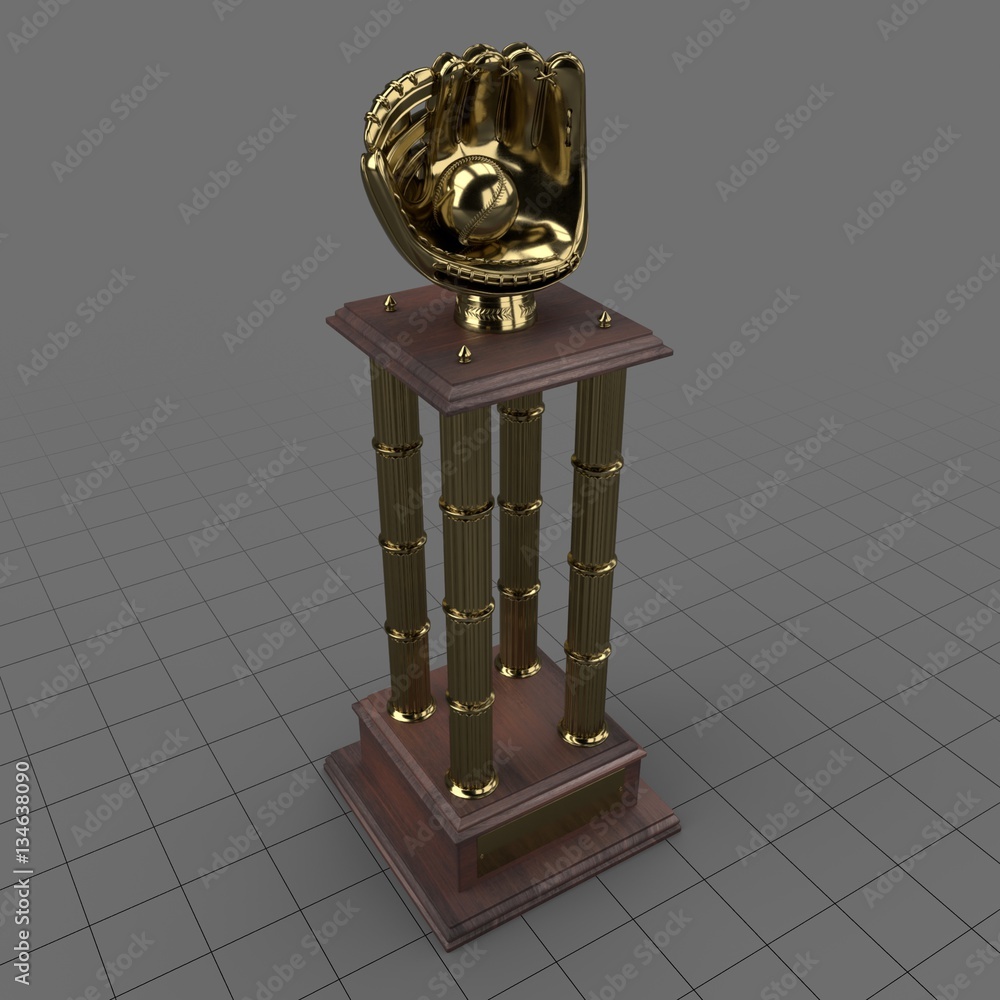 Trophy Baseball Stock 3D asset | Adobe Stock