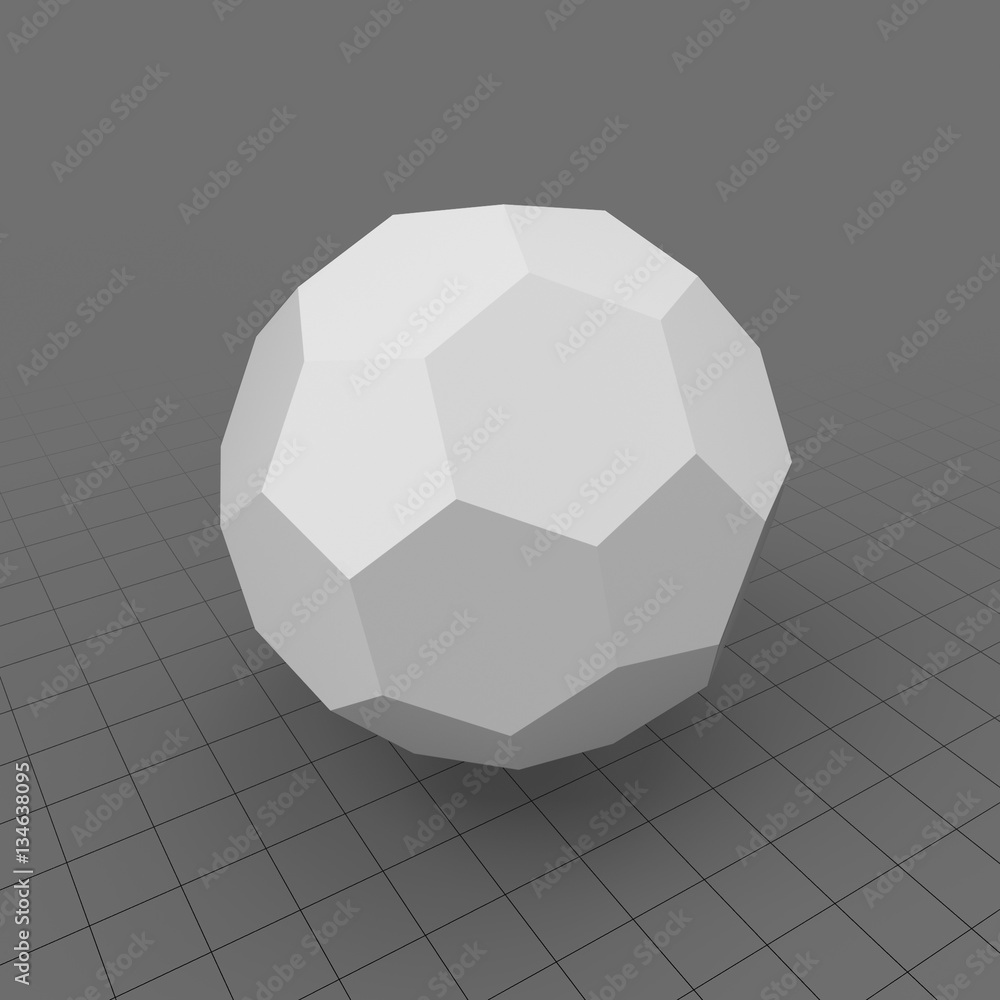 Truncated Icosahedron Stock 3D asset | Adobe Stock