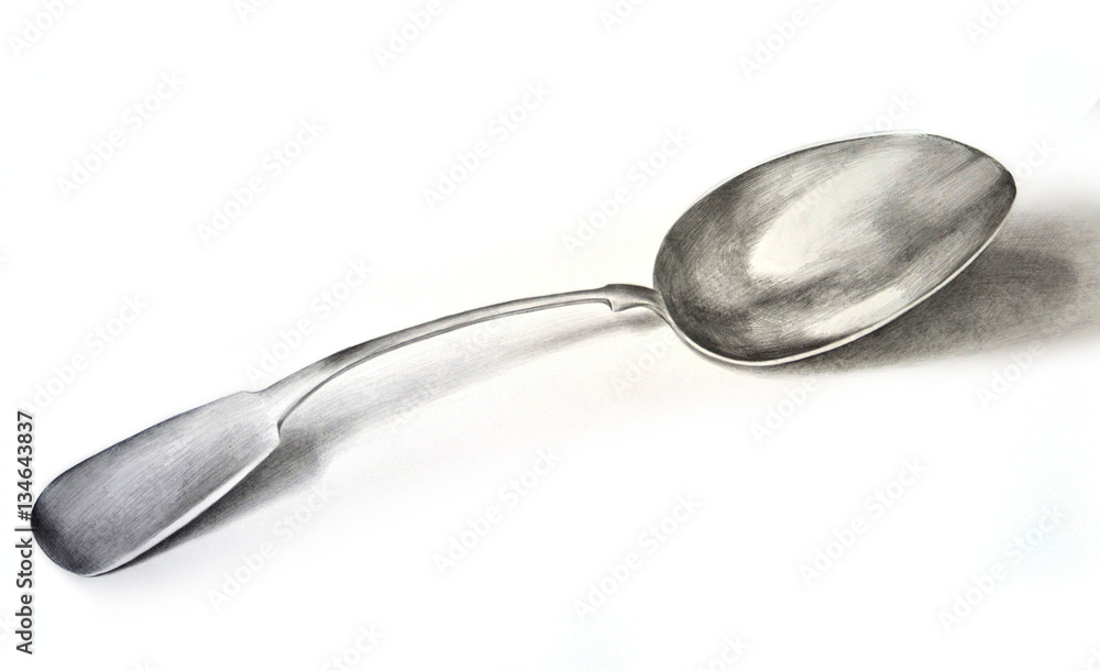 Spoon Pencil Drawing