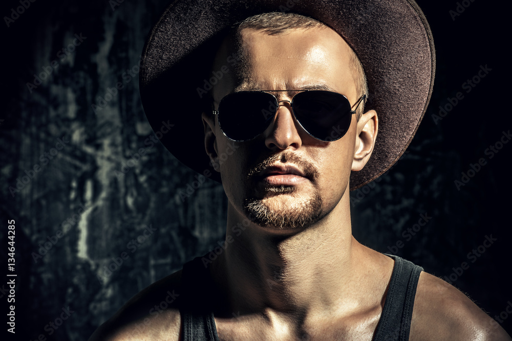 sweaty brutal man Stock Photo | Adobe Stock
