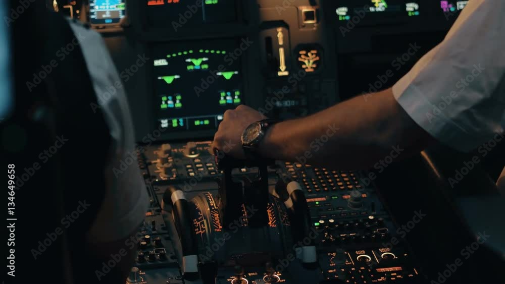 Vídeo do Stock: Close shot of cabin interior of Airbus A319 A320 A321 ...