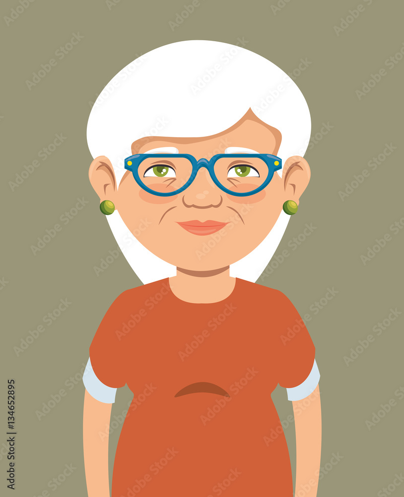 grandma avatar character icon vector illustration design Stock Vector ...