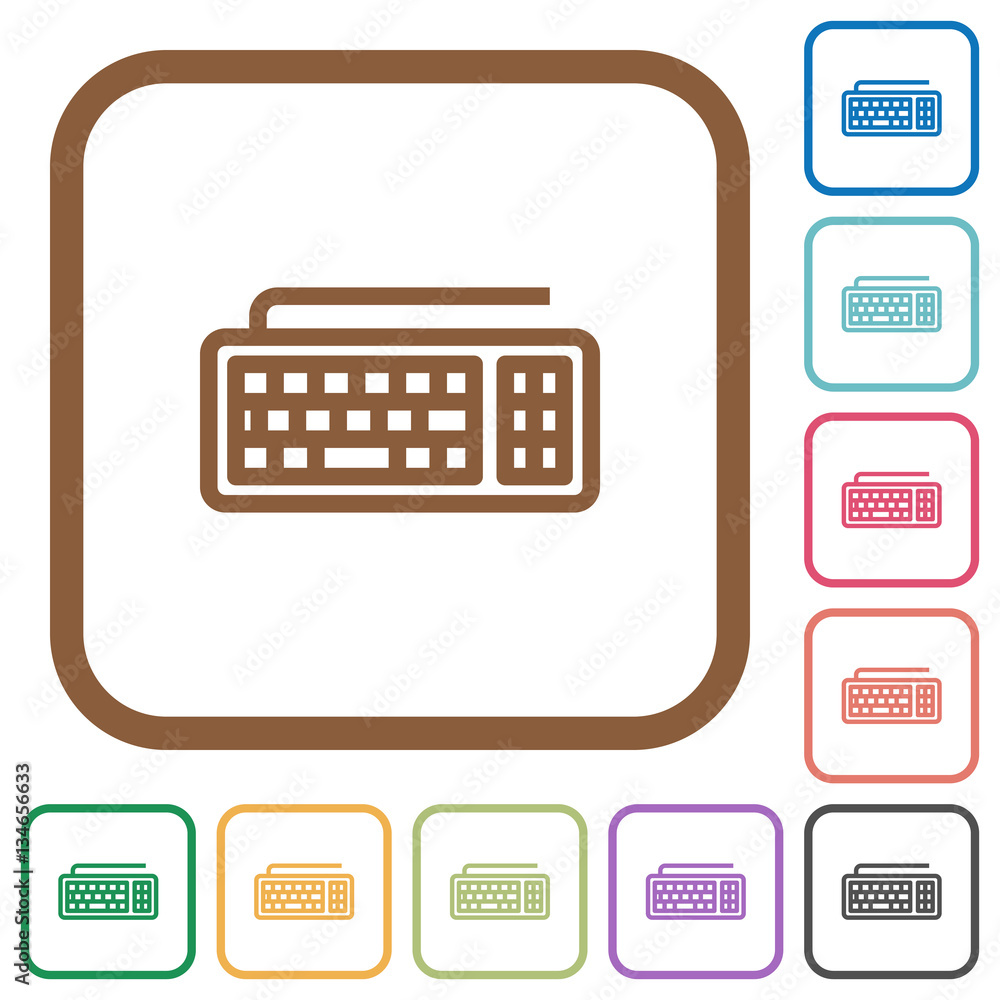 Computer keyboard simple icons Stock Vector | Adobe Stock