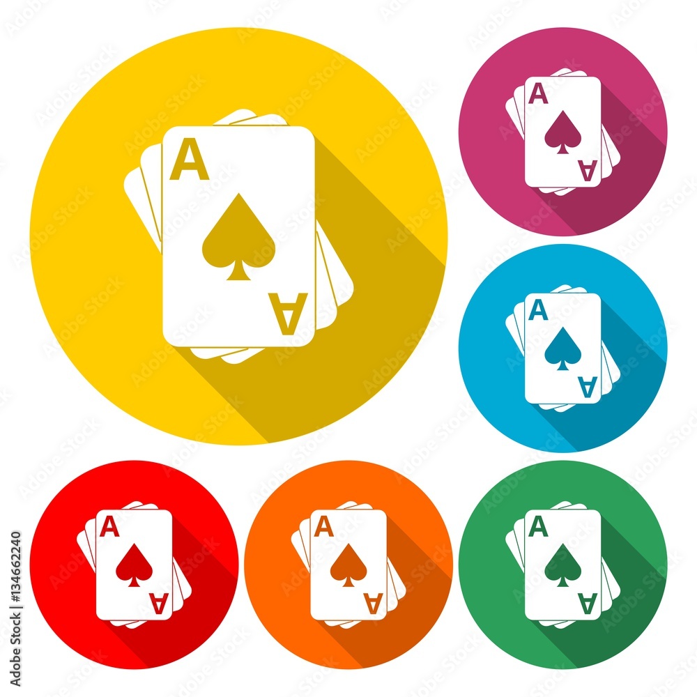 Playing cards icon - vector Illustration Stock Vector | Adobe Stock