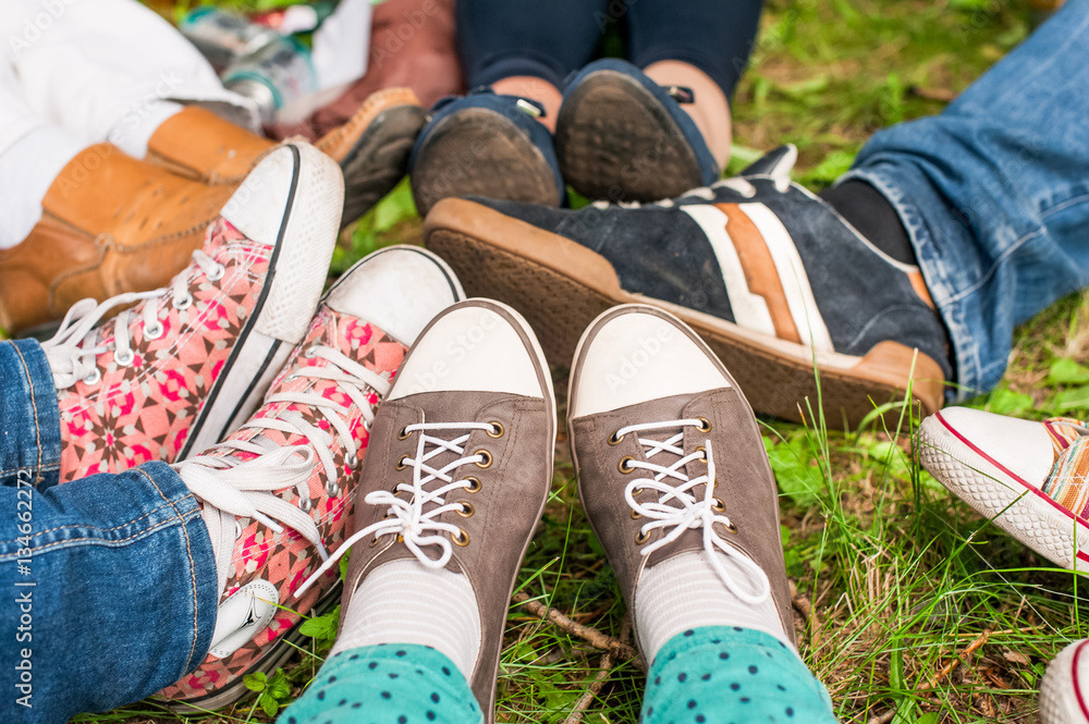 Friends Shoes In A Circle