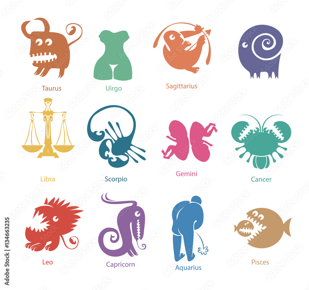 Zodiac sign logo design 60 photos - Astrologytoyou.com