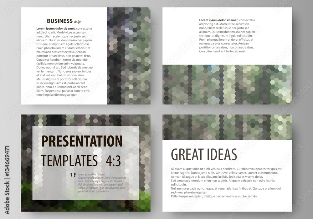 Presentation slide templates. Easy editable abstract vector layouts in ...