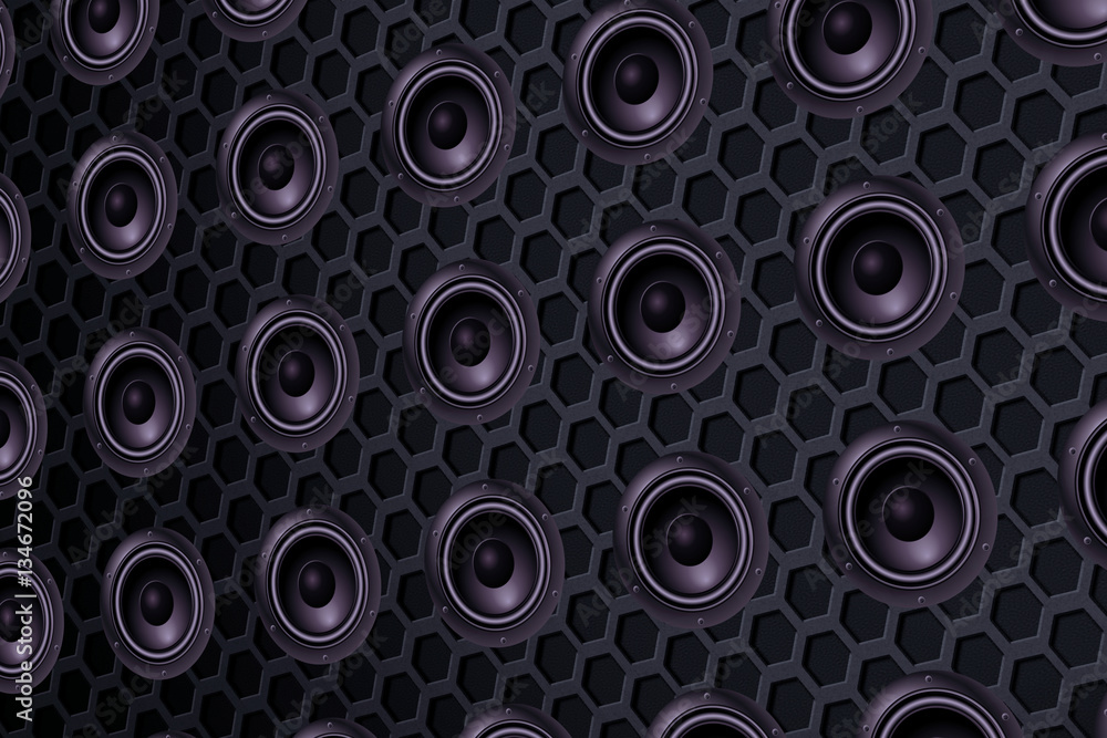 series of speakers of the loudspeaker, seamless texture effect Stock ...