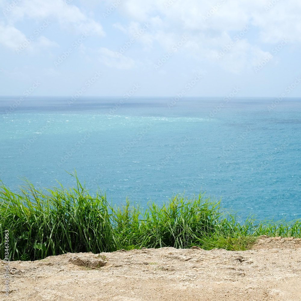Sea view from hill, natural background, outdoor landscape Stock Photo ...