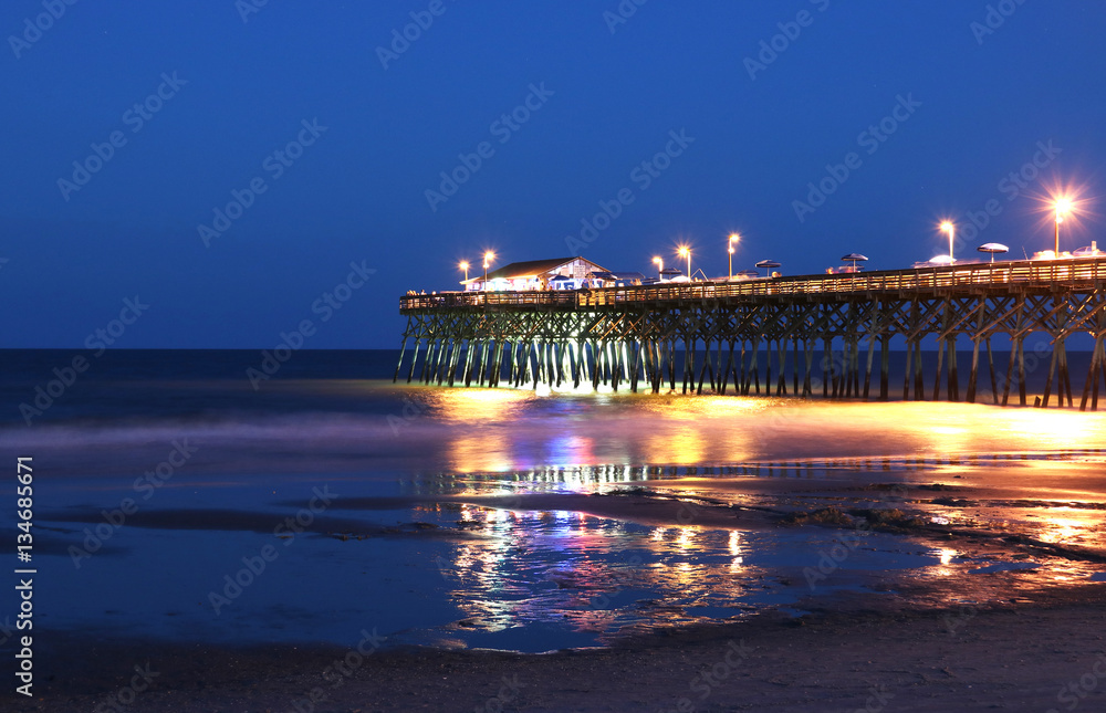Beach Piers Night