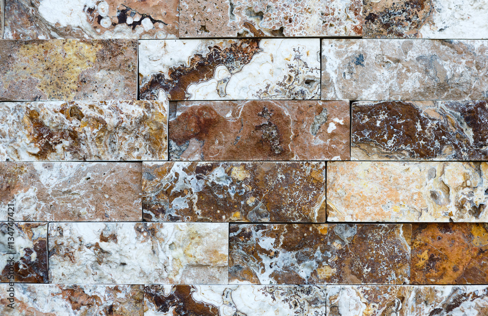 Pattern of marble stone decorative brick wall texture and background ...