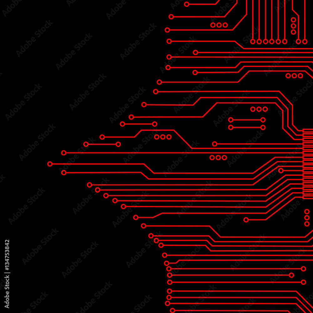 electronic circuit. vector illustration. Stock Vector | Adobe Stock