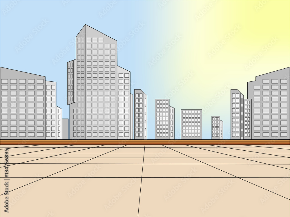 Building. Abstract house. illustration. Stock Vector | Adobe Stock