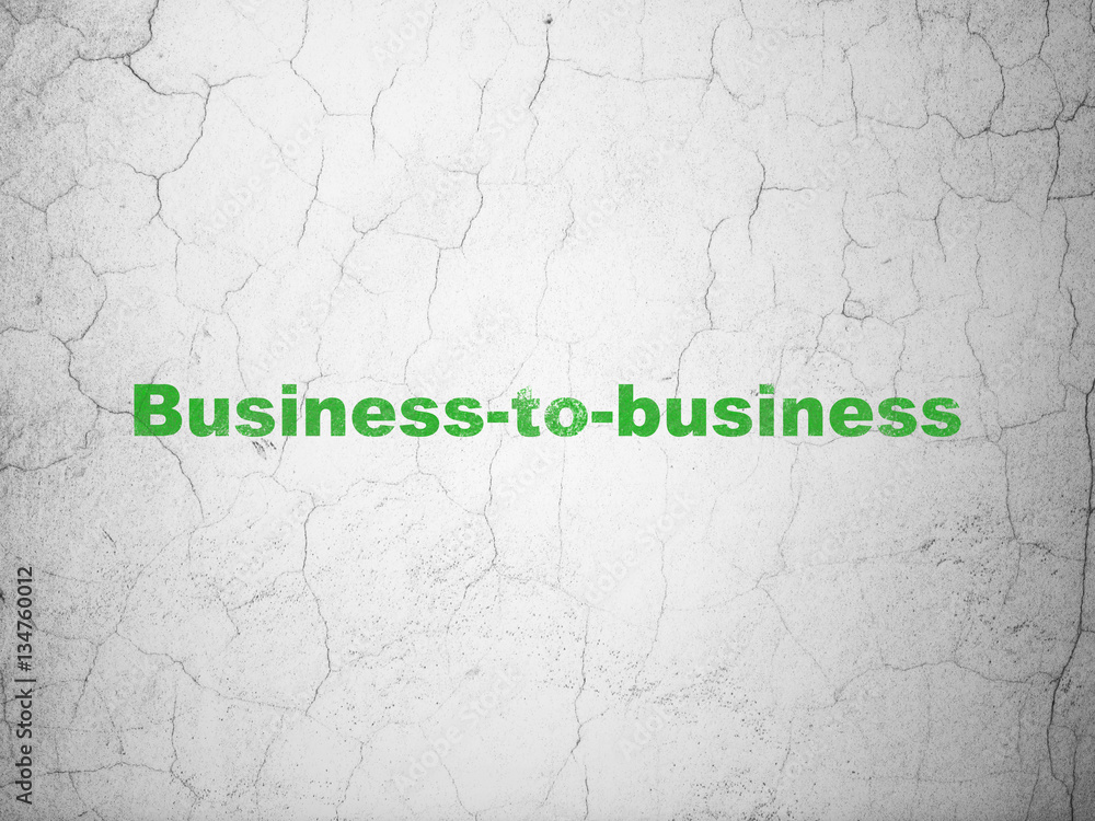Business concept: Business-to-business on wall background Stock ...