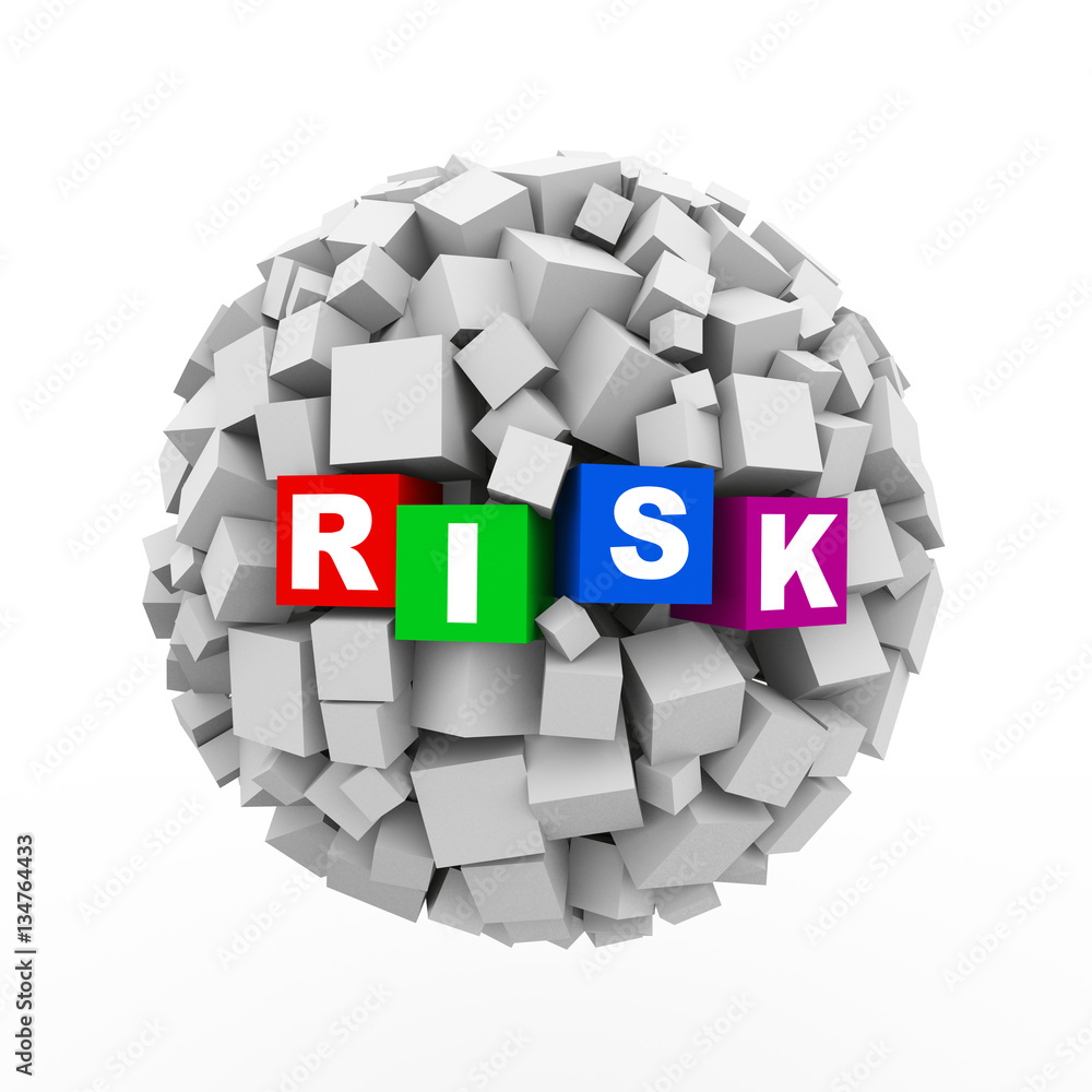3d cubes boxes sphere ball - risk Stock-Illustration | Adobe Stock
