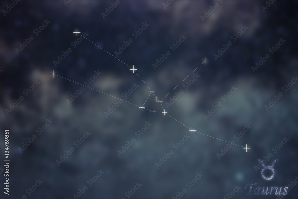 Taurus Constellation. Zodiac Sign Taurus Constellation lines Galaxy ...
