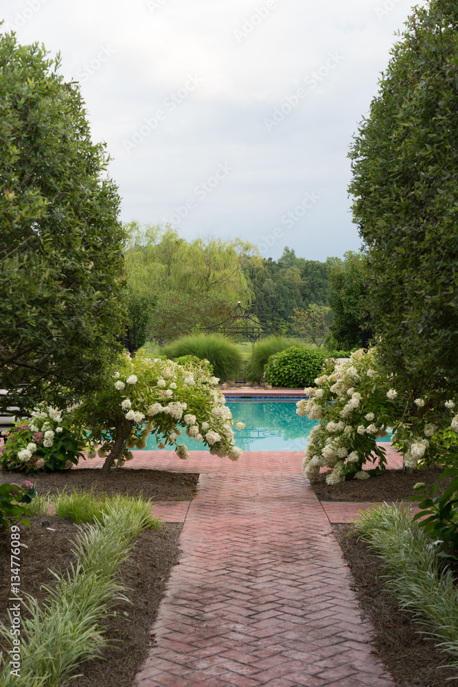 path to pool Stock Photo | Adobe Stock