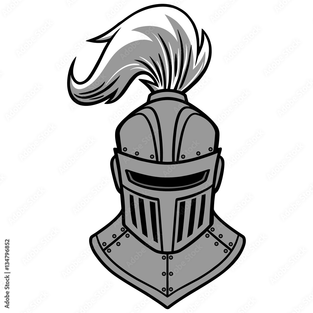Knight Front View Illustration Stock Vector | Adobe Stock