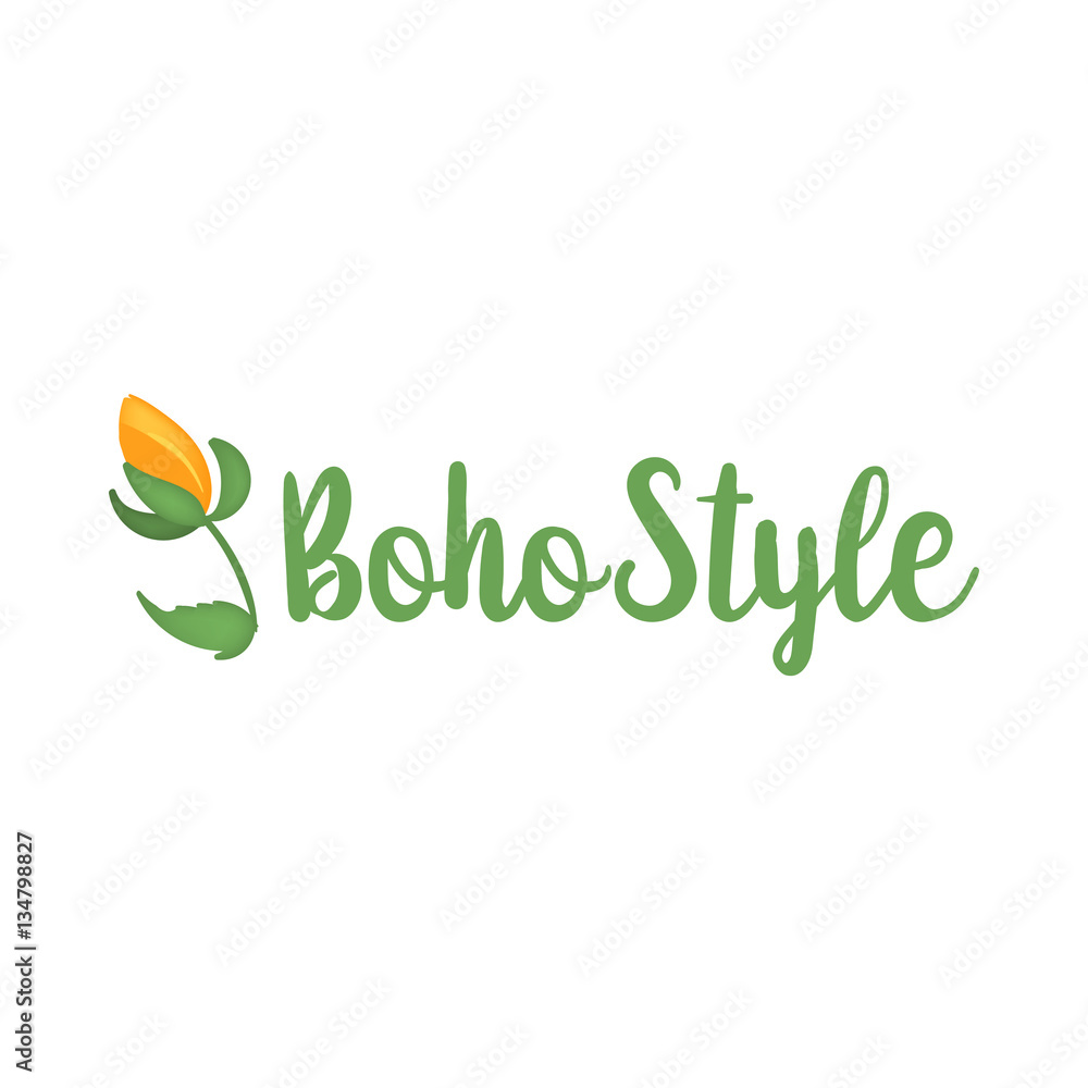 Vector illustration of boho logo. Stock Vector | Adobe Stock