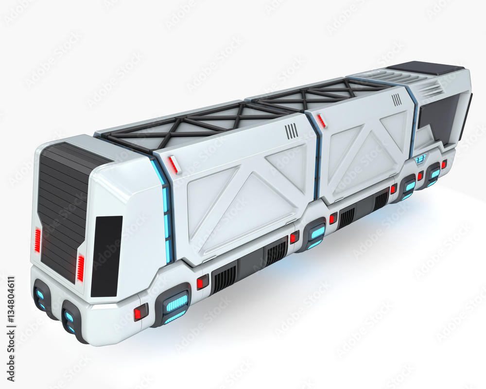 Concept truck of future transport system, 3d illustration Stock ...