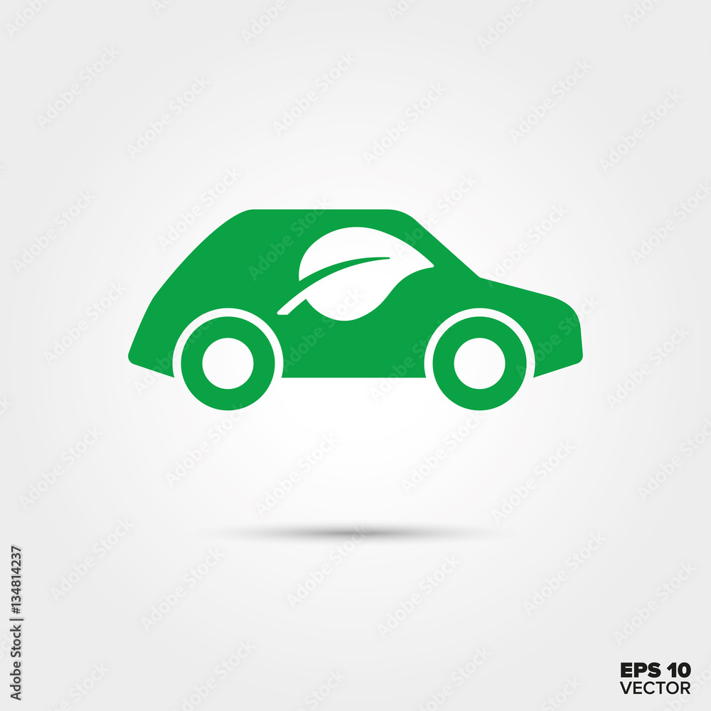 Low Emission Car Icon. Eco-friendly vehicle Symbol. Stock Vector ...