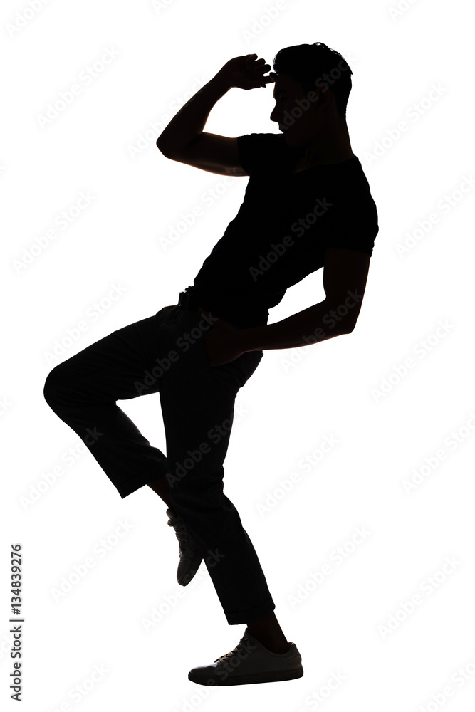 man dancing silhouette Stock Photo | Adobe Stock