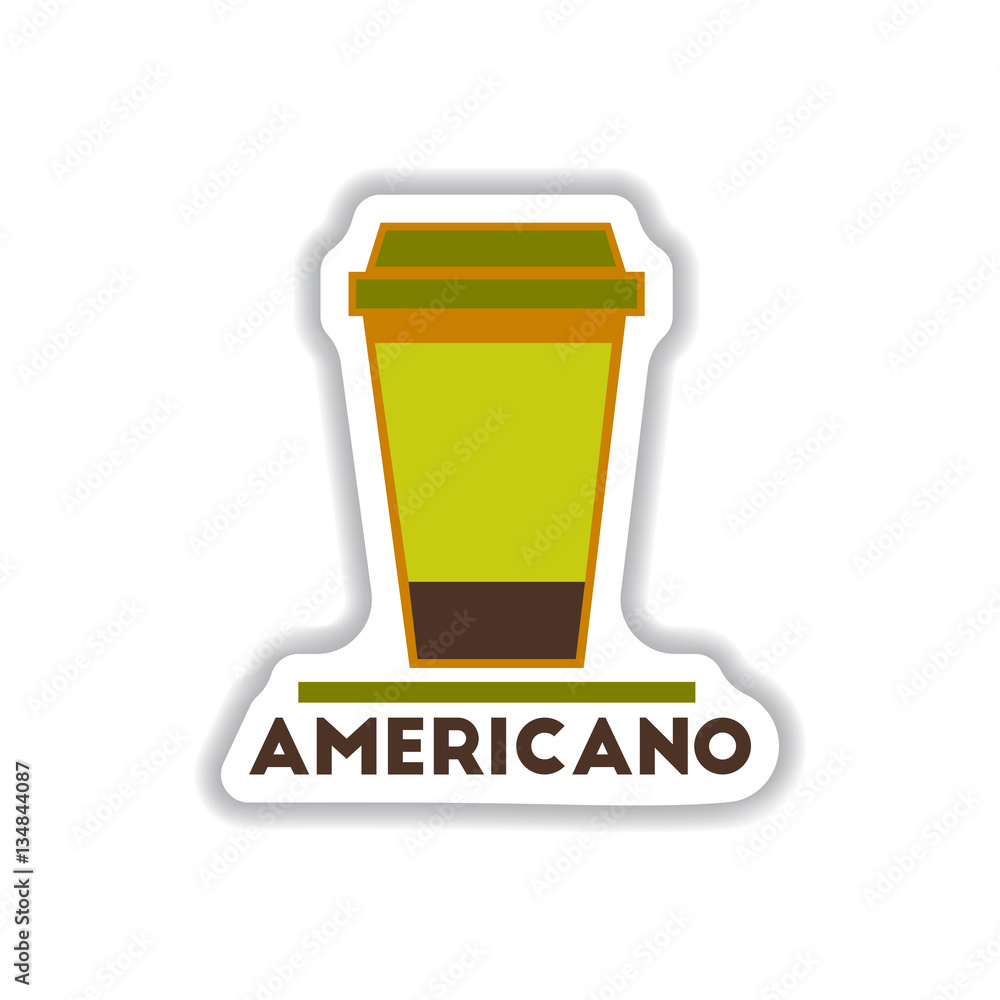 Label Frames and badges vector icons coffee emblem of americano Stock ...
