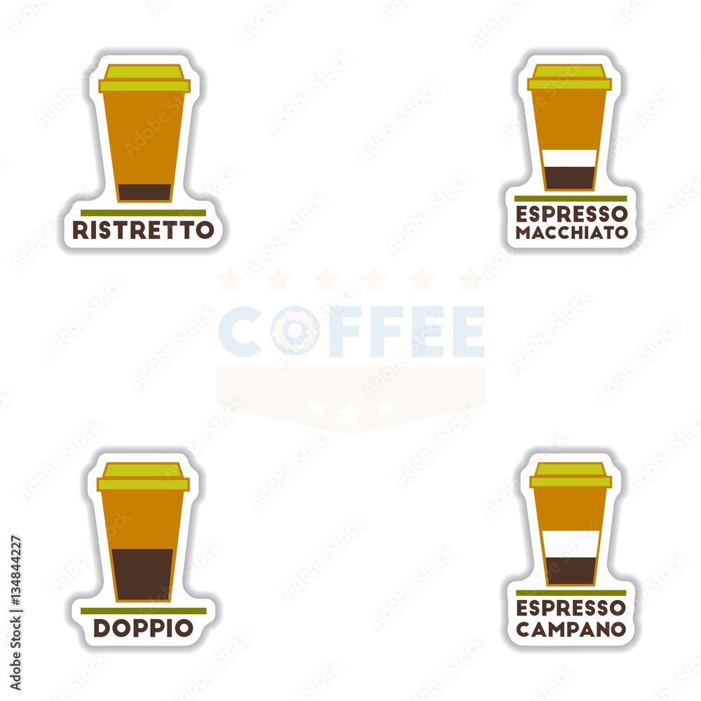 sets of Label Frames and badges vector icons coffee emblem coffee to go ...