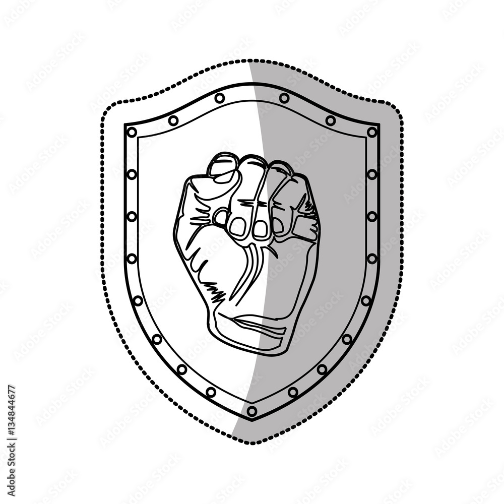 Raised fist symbol icon vector illustration graphic design Stock Vector ...
