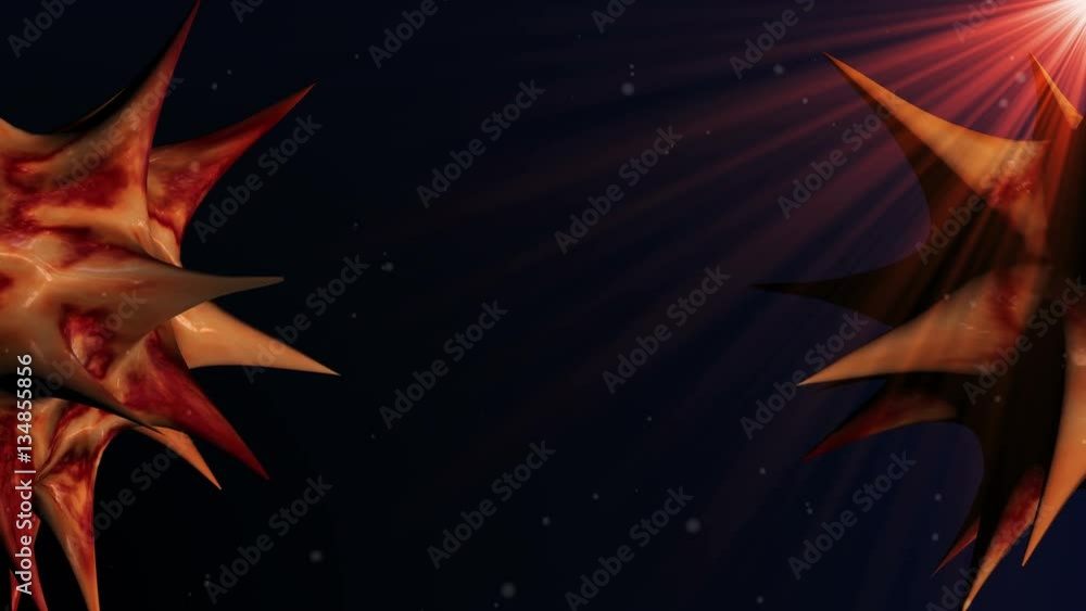 virus attack the leukocyte, viruses attacking cells or bacterias under ...