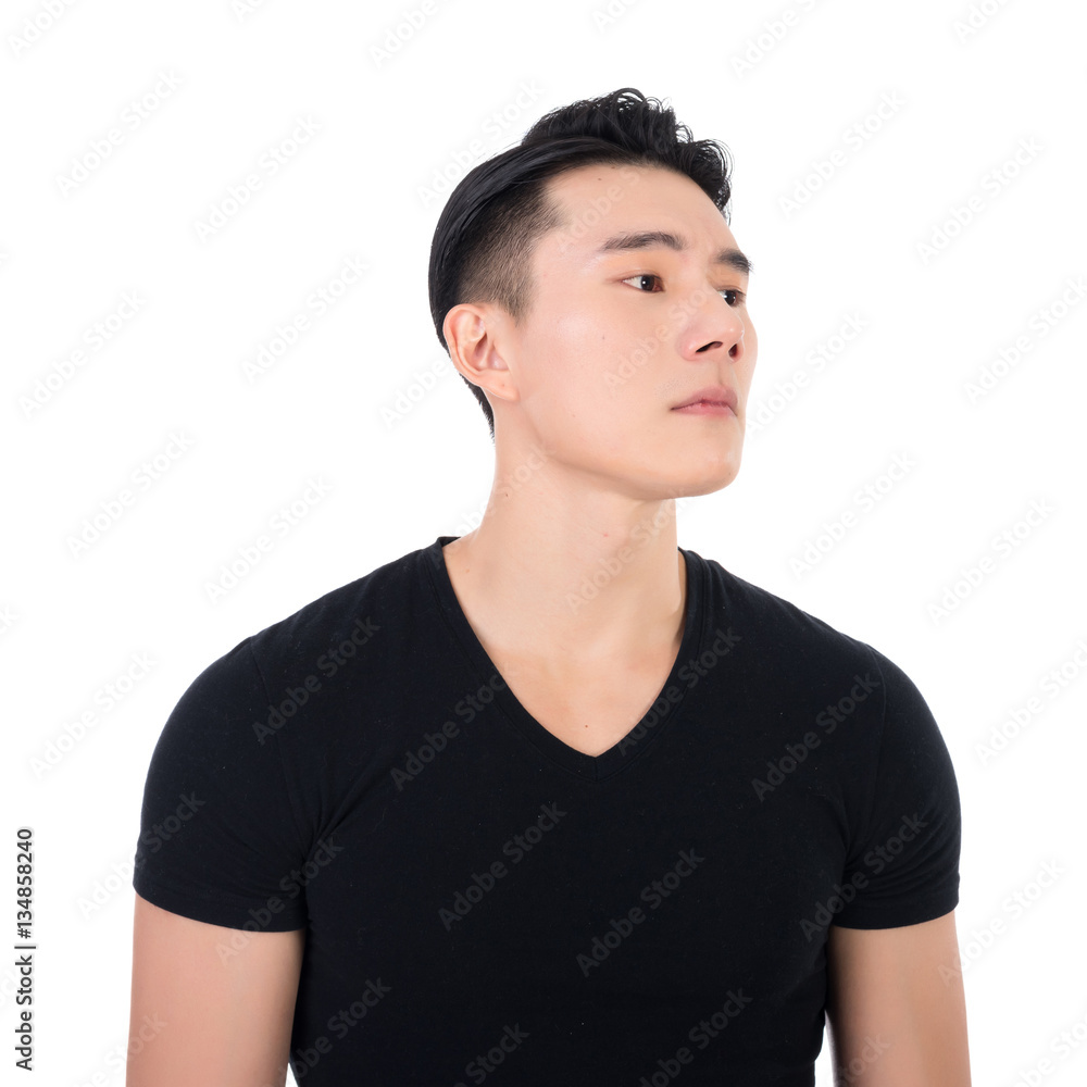 sad Asian young man Stock Photo | Adobe Stock